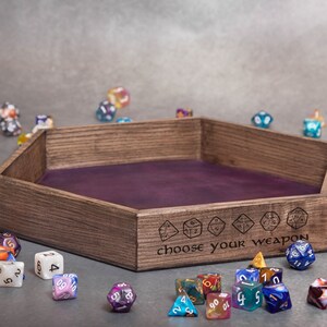 Custom DND Dice Box Tray RPG Dice Rolling Mat Tabletop Games D&D Gift ...