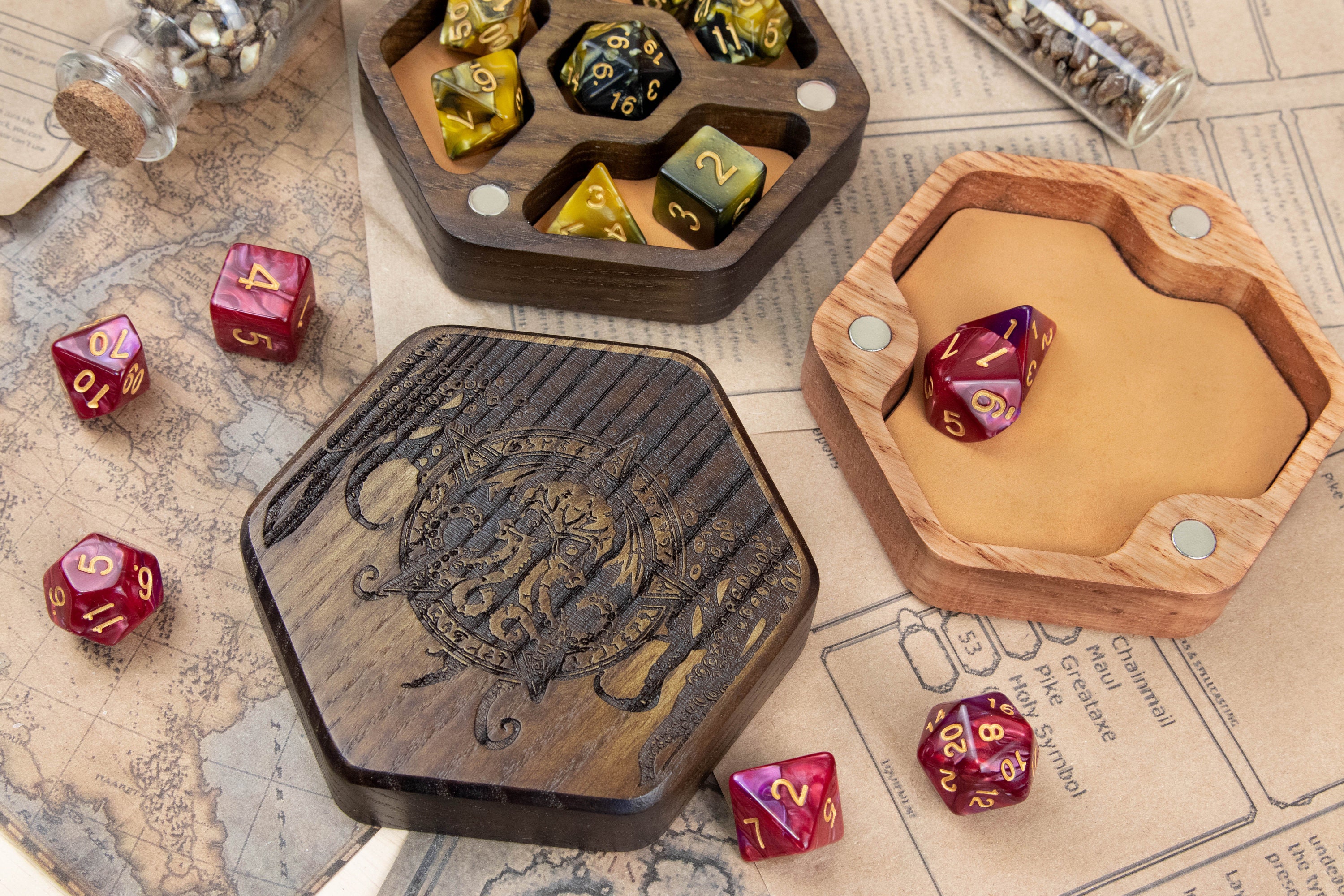 Cthulhu Engraved Gaming Dice Box Kraken Dice Set Box | Etsy