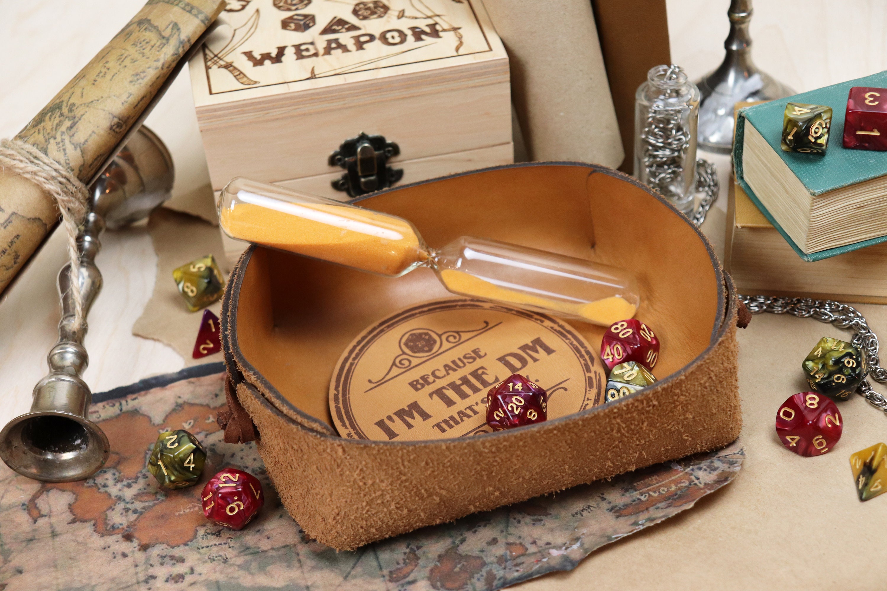 Leather Collapsible Dice Tray RPG Rolling Mat Game Master | Etsy