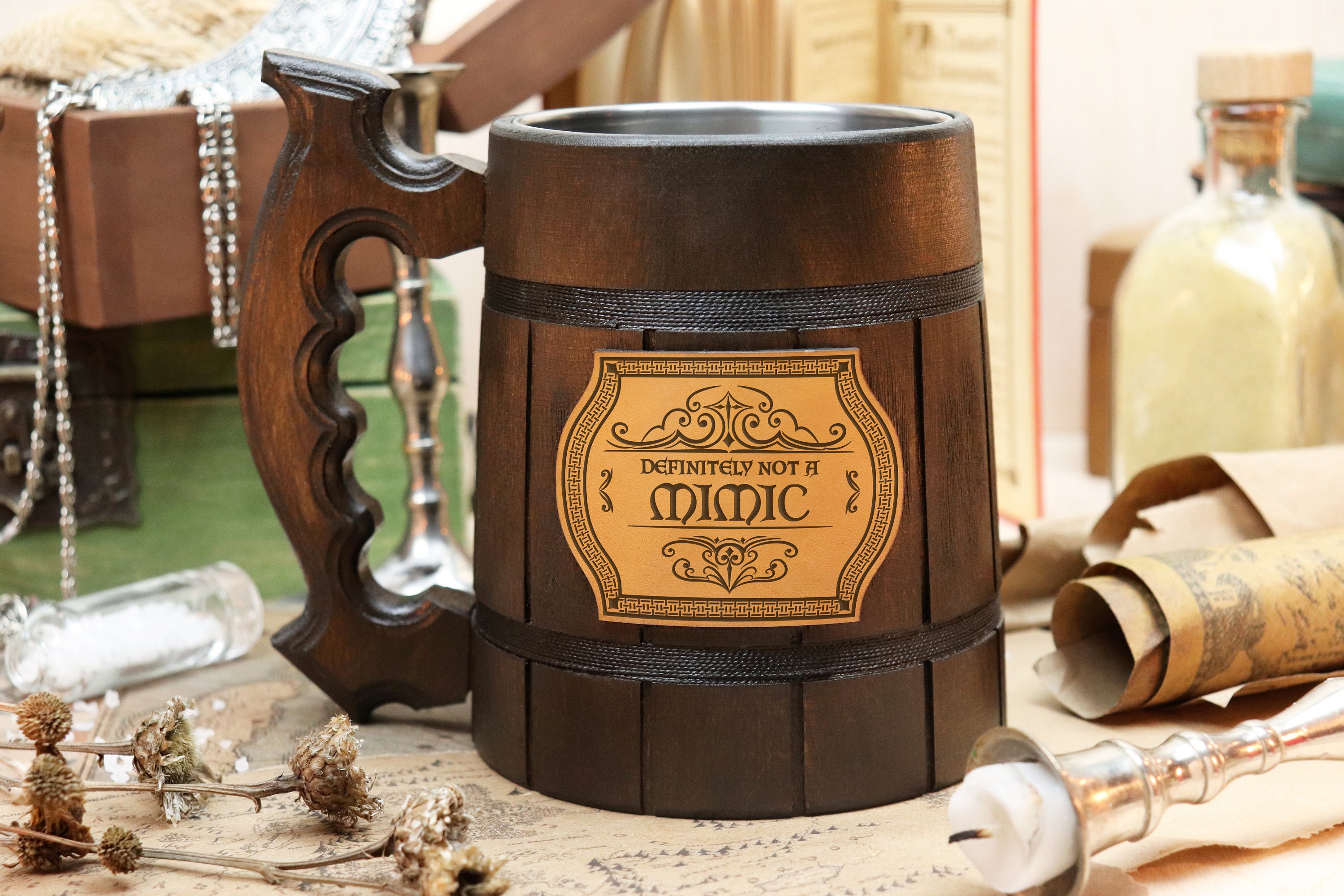 Not a Mimic Mug Dnd Beer Mug Dnd Gift Dungeon Master - Etsy