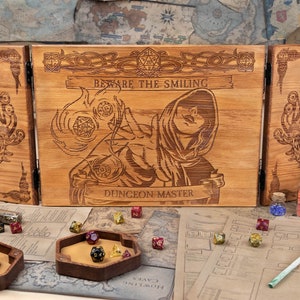 Custom Dungeon Master Screen | Beholder | Wooden RPG Screen Gift ...
