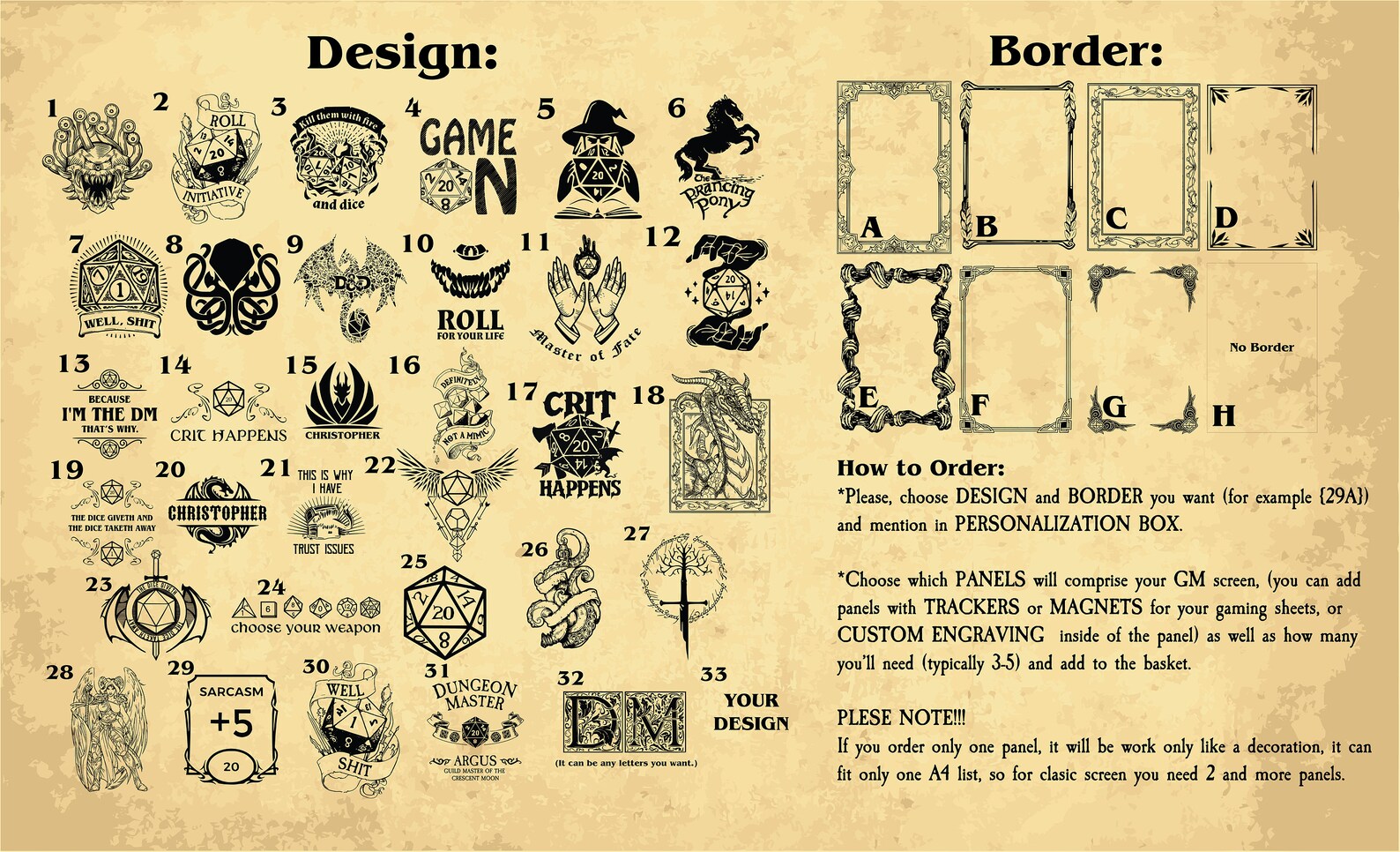 Custom Magnetic Dungeon Master Modular Screen Wooden RPG - Etsy