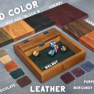 Custom Wooden DND Dice Box Tray RPG Dice Rolling Mat Tabletop Games D&D ...