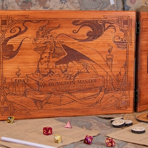 Dungeon Master Screen | Wooden RPG Screen Gift | Dungeon Master Gift ...