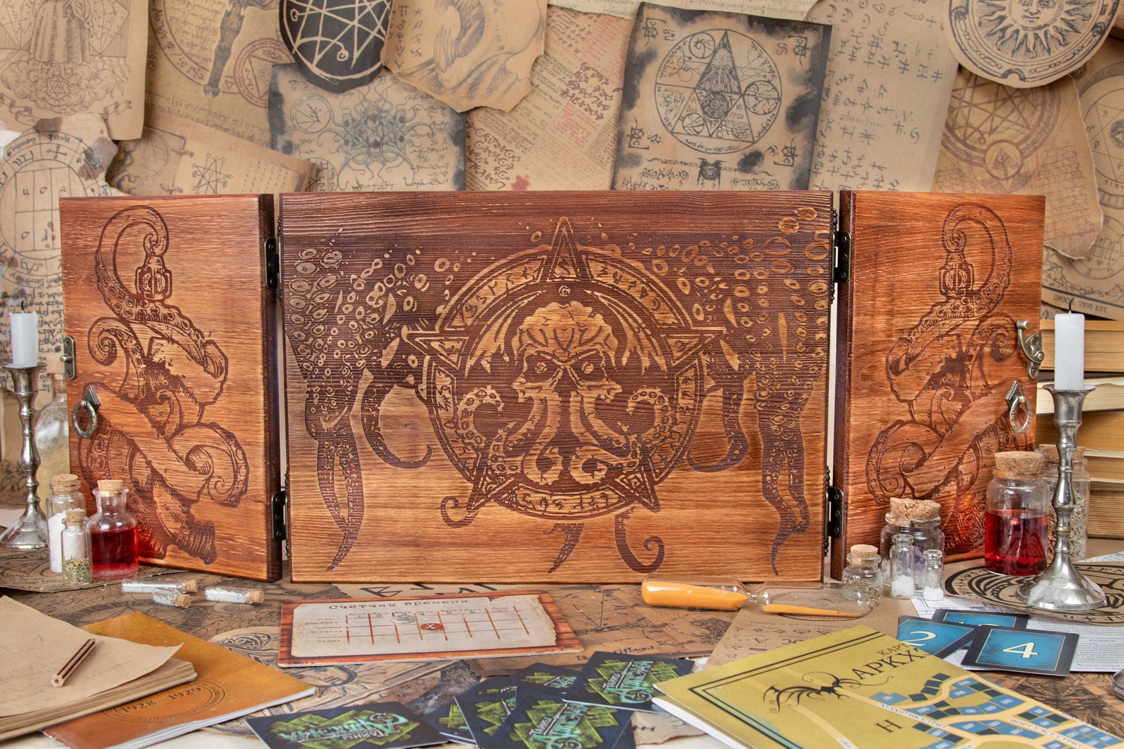 Kraken Dungeon Master Screen Wooden RPG Screen Gift | Etsy