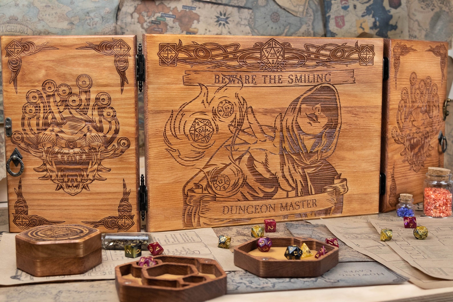 Custom Dungeon Master Screen Beholder Wooden RPG Screen | Etsy