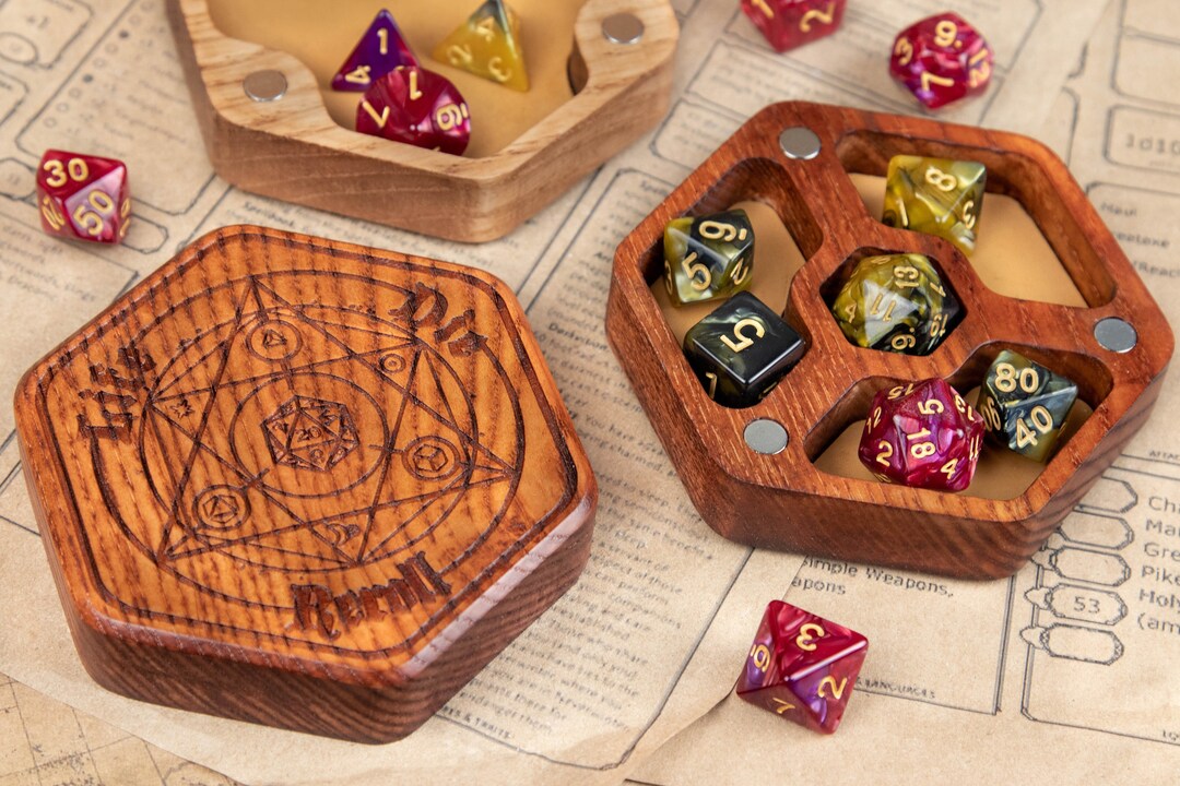 Dnd Gaming Dice Box | Dice Case | Dungeons and Dragons Dice Holder for ...