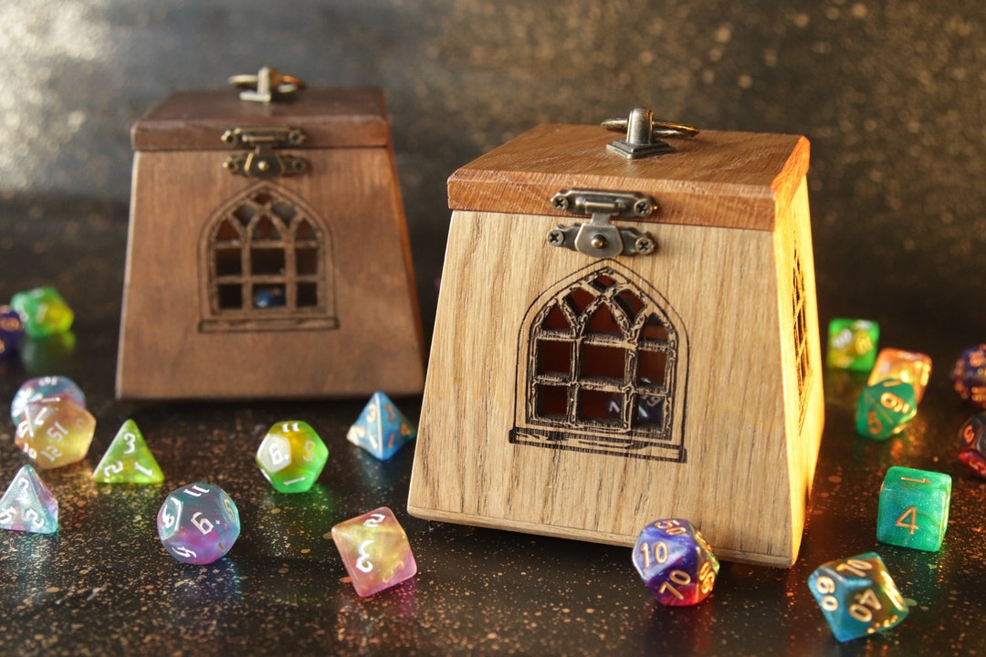 Custom Wooden Dice Jail and Storage, Dnd Dice Box, Dungeons and Dragons ...