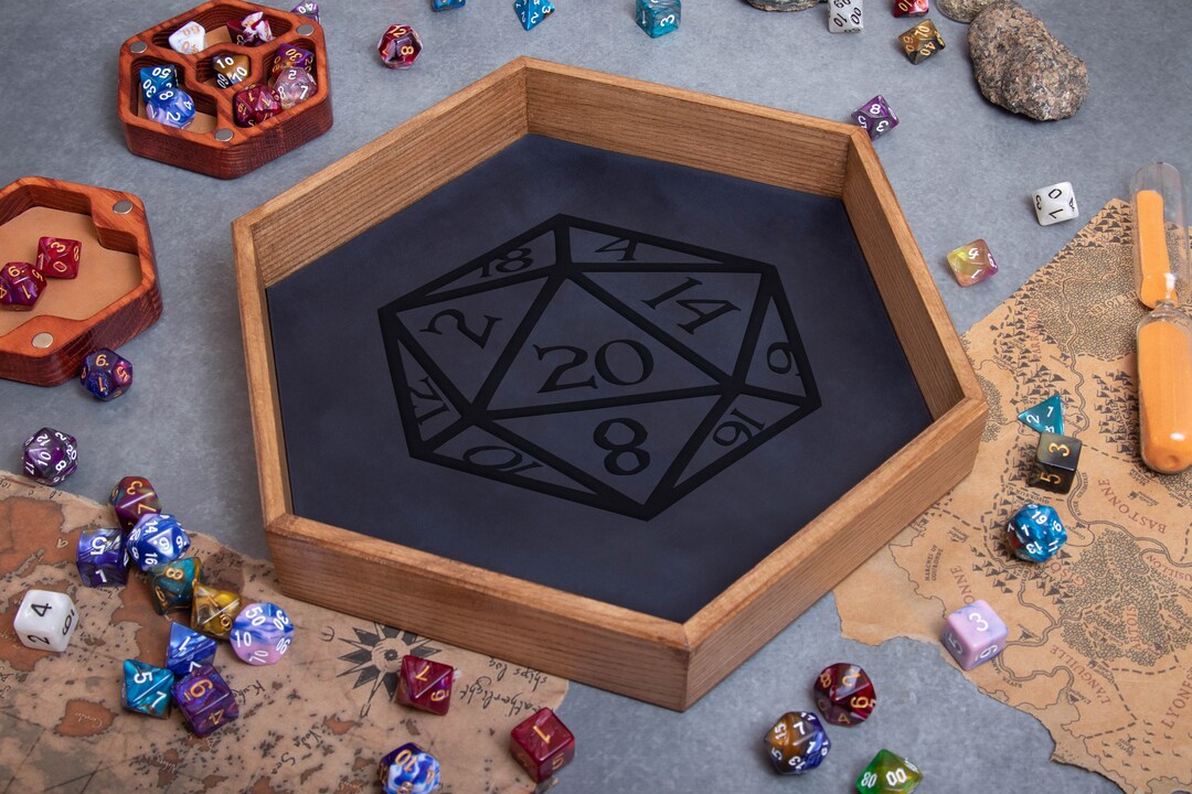 Custom DND Dice Box Tray RPG Dice Rolling Mat Tabletop Games D&D Gift ...