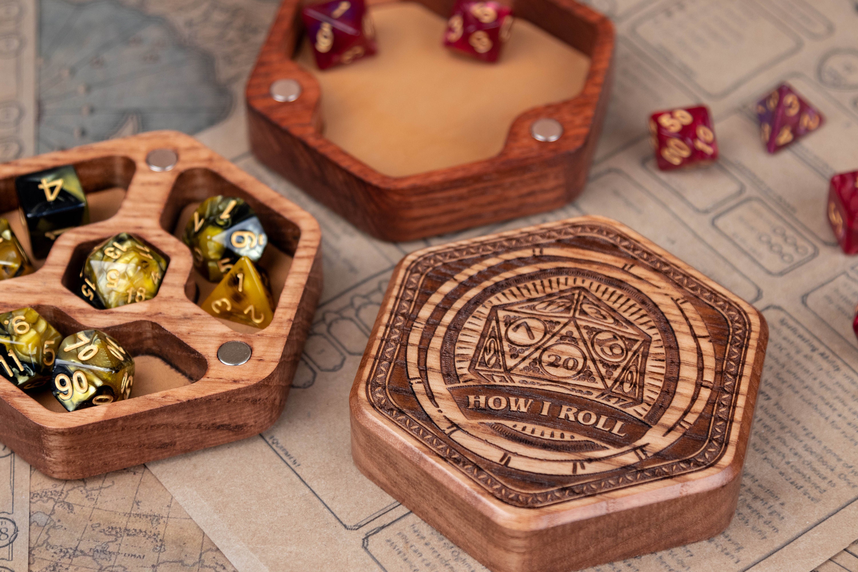 Dice Tray Dice Tray and Storage Wooden Dice Tray Custom - Etsy