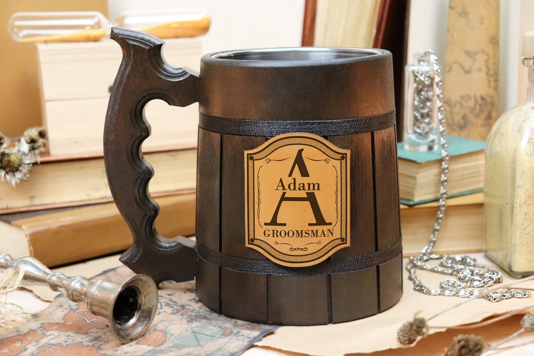 Personalized Stag Party Favor Monogram Beer Mug Bachelor Party Goft ...