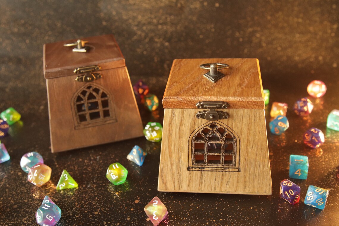 Custom Wooden Dice Jail and Storage, Dnd Dice Box, Dungeons and Dragons ...