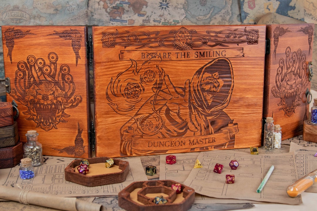 Custom Dungeon Master Screen | Beholder | Wooden RPG Screen Gift ...