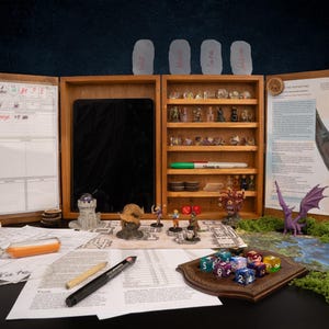 Dungeon Master Screen | Wooden RPG Screen Gift | Dnd Gift | Table Top ...