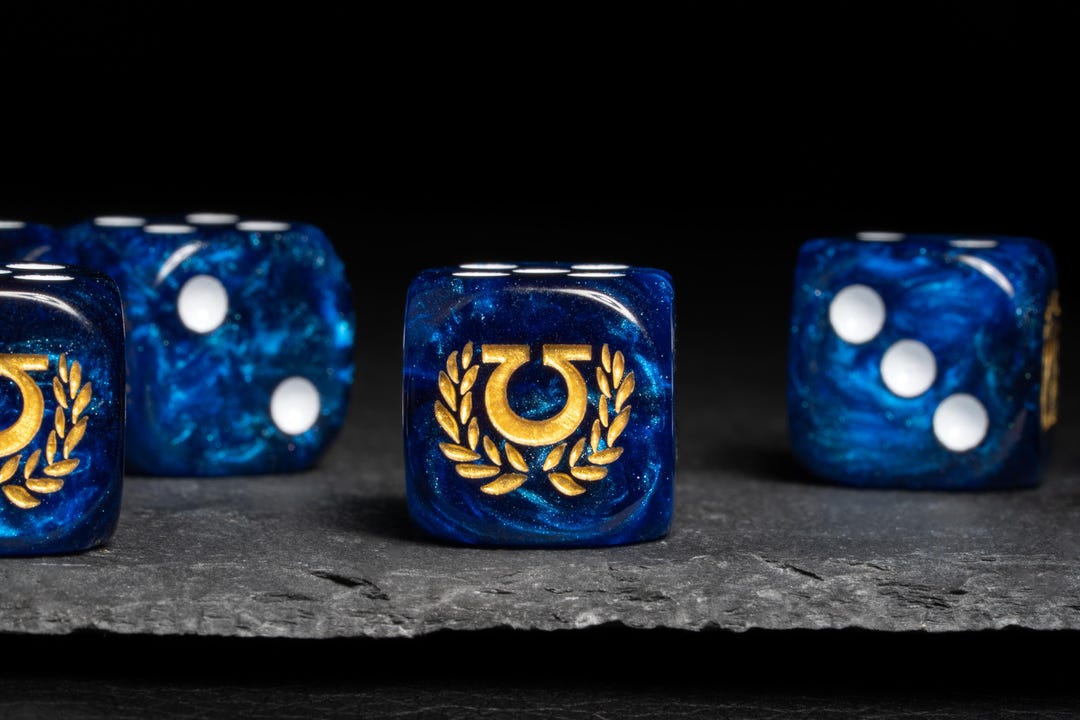 Omega Gold Dice Set | 16mm Premium Resin Wargaming Dice | Imperial ...