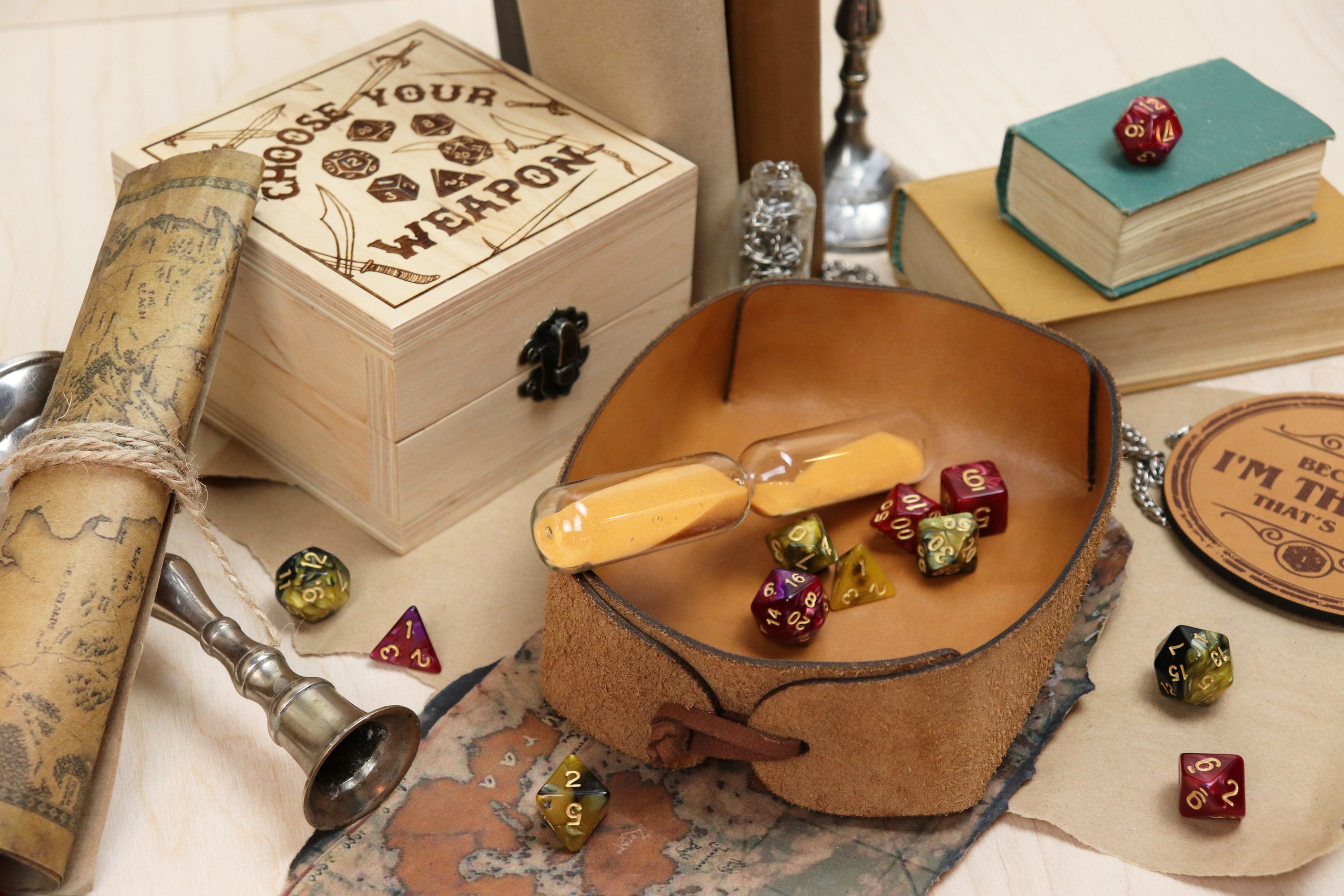 Leather Collapsible Dice Tray RPG Rolling Mat Game Master | Etsy