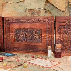 Dungeon Master Screen Wooden RPG Screen Gift Dnd Gift Table Top Games ...