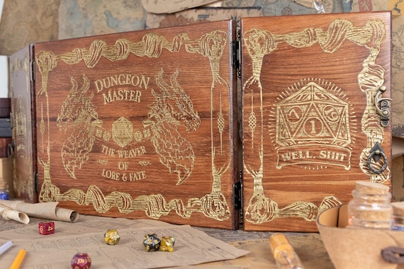 Custom Dungeon Master Screen Wooden RPG Screen Gift Table - Etsy