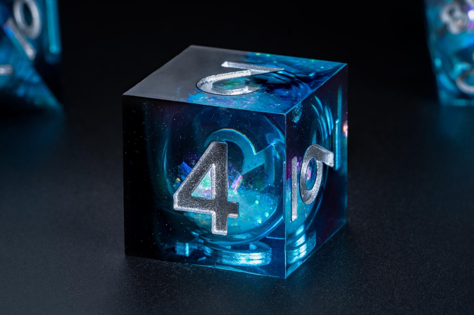 Blue Liquid Core Dice Set – Frosty DND and RPG Dices for Tabletop Board ...