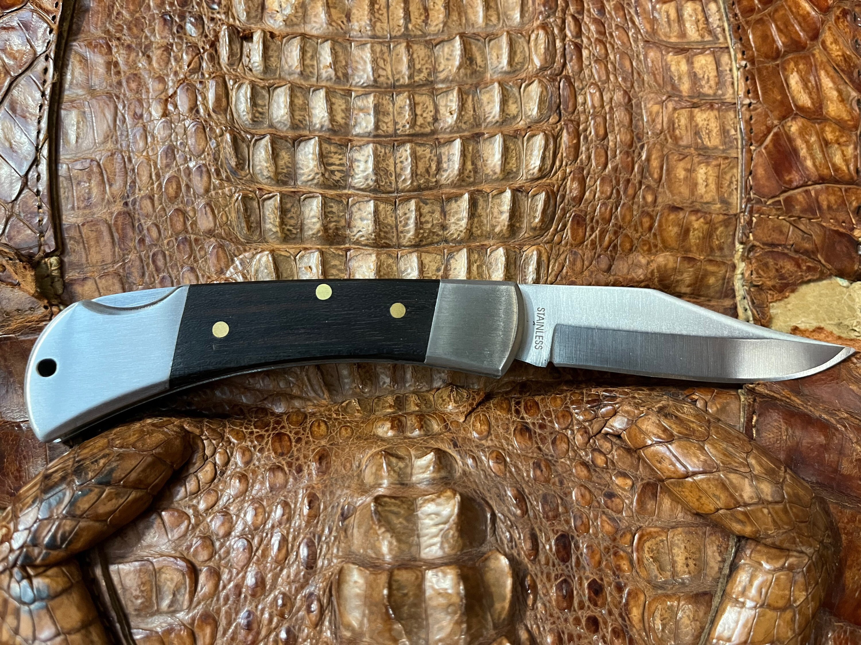 Whitby Stainless Steel Locknife With Hardwood Handle. - Etsy