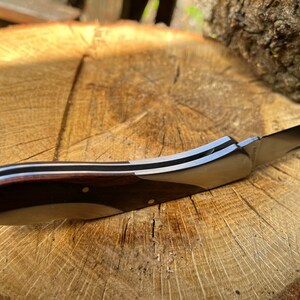 Elegant 3" Locking Blade Whitby Knife. Hardwood With Combined Stainless ...