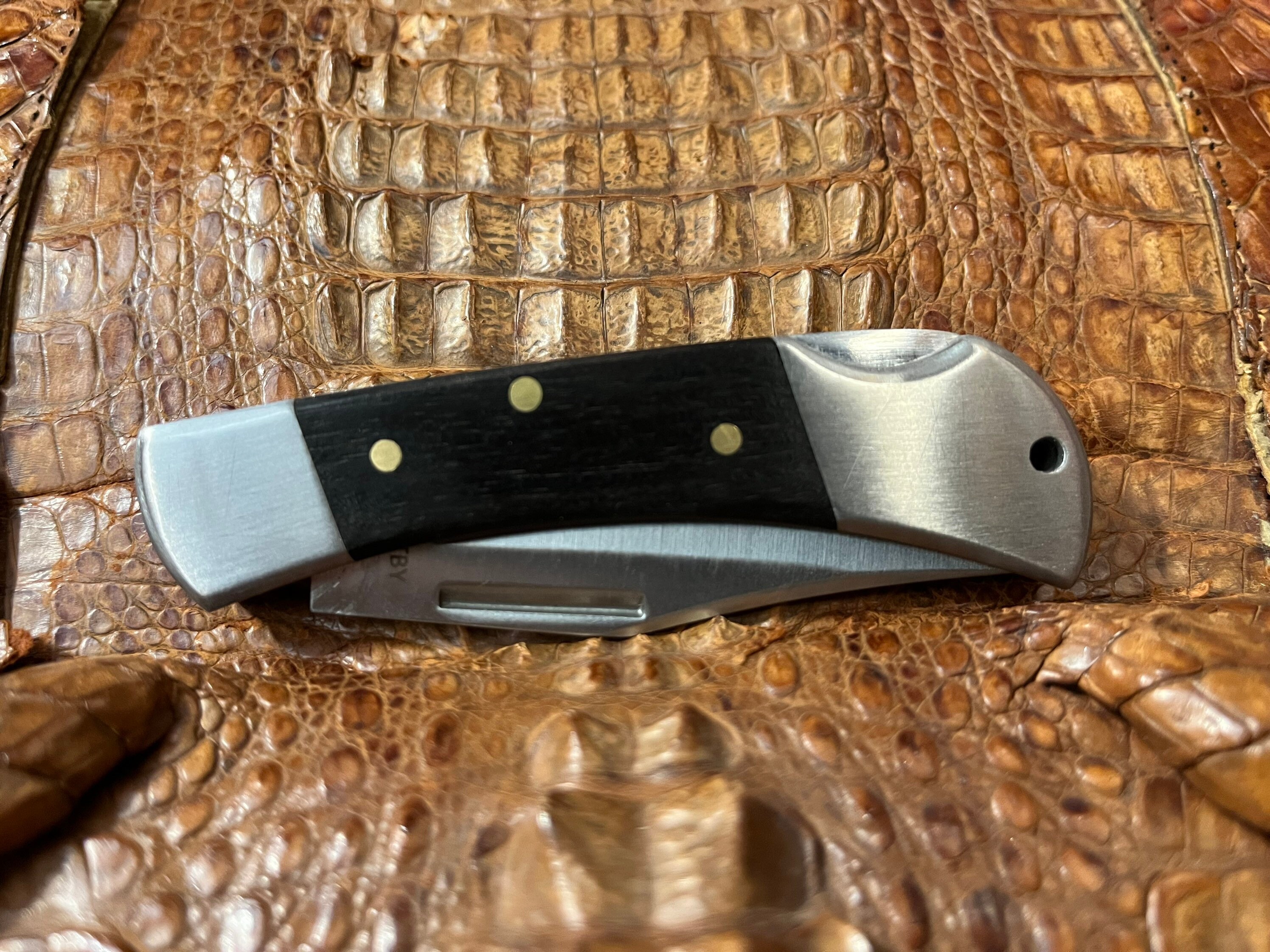 Whitby Stainless Steel Locknife With Hardwood Handle. - Etsy