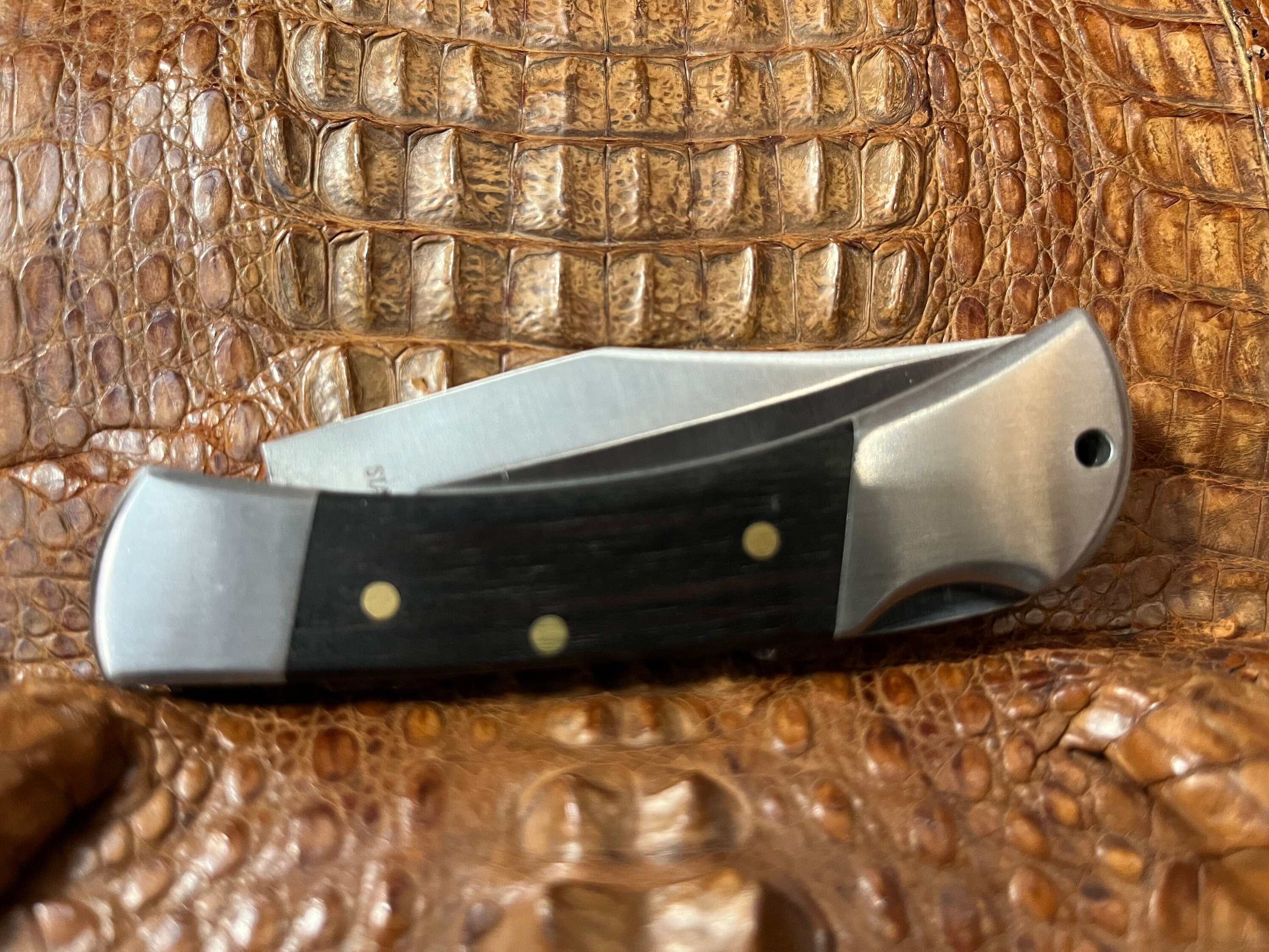 Whitby Stainless Steel Locknife With Hardwood Handle. - Etsy