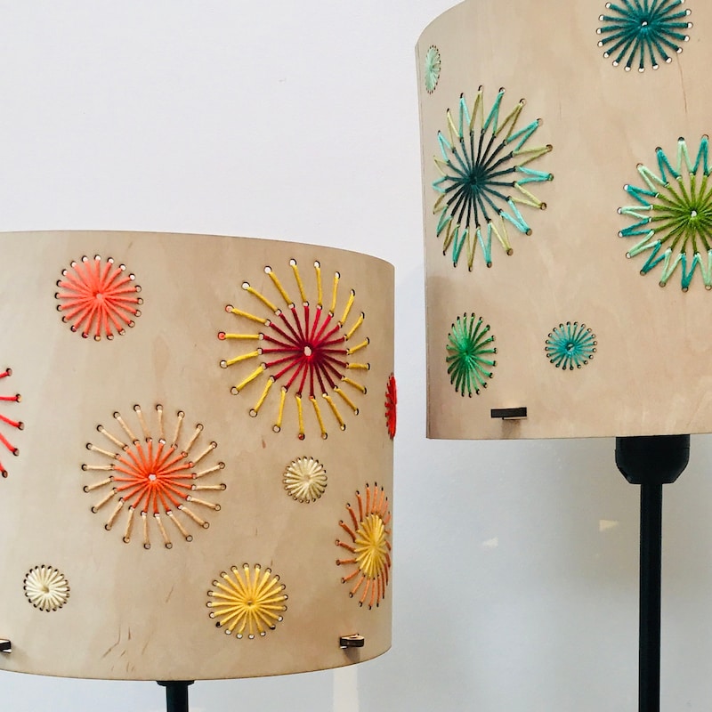 Embroidered Lamp Shade - Etsy