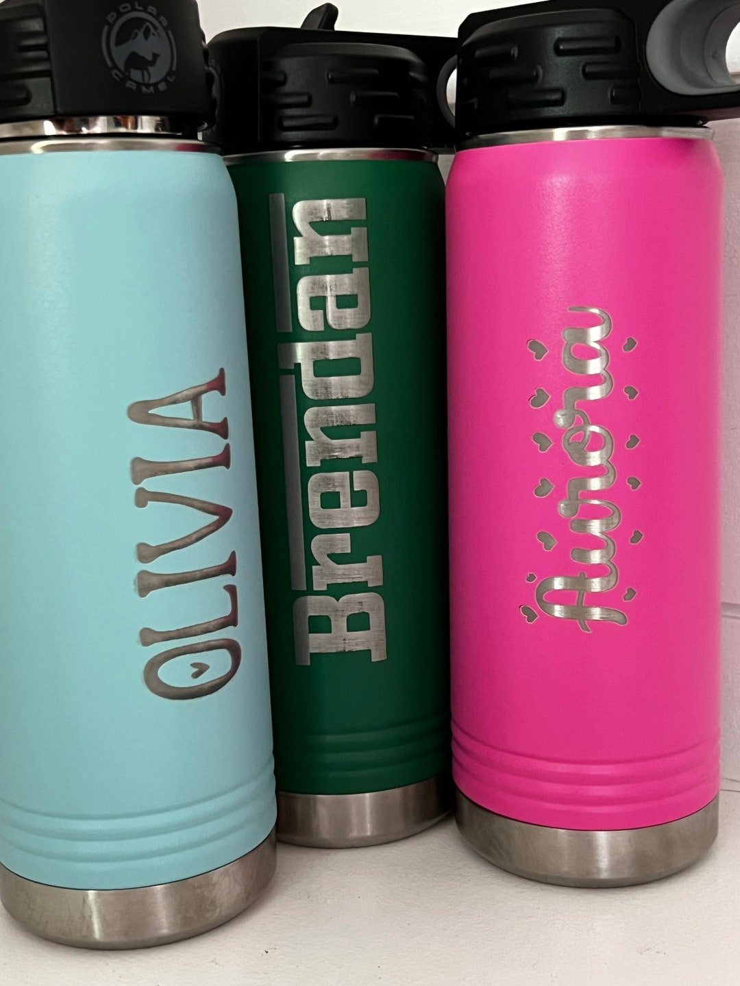 Personalized Water Bottles Custom Laser Engraved Insulated Reusable ...