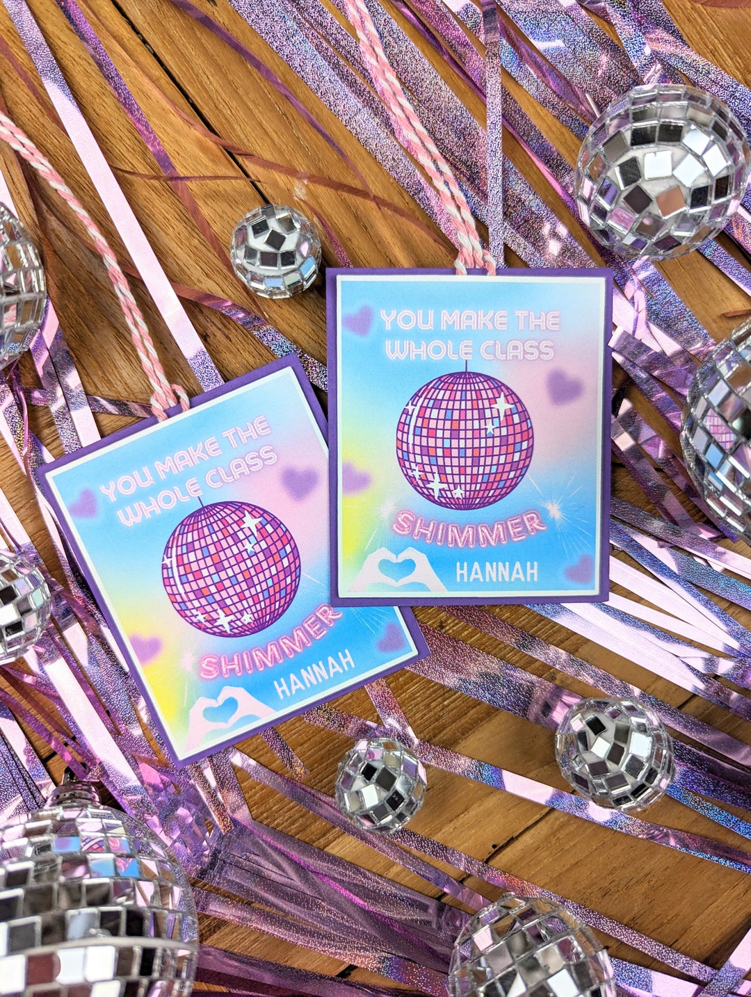 You Make the Whole Class Shimmer Valentine Tag; Class Valentines, Tween ...