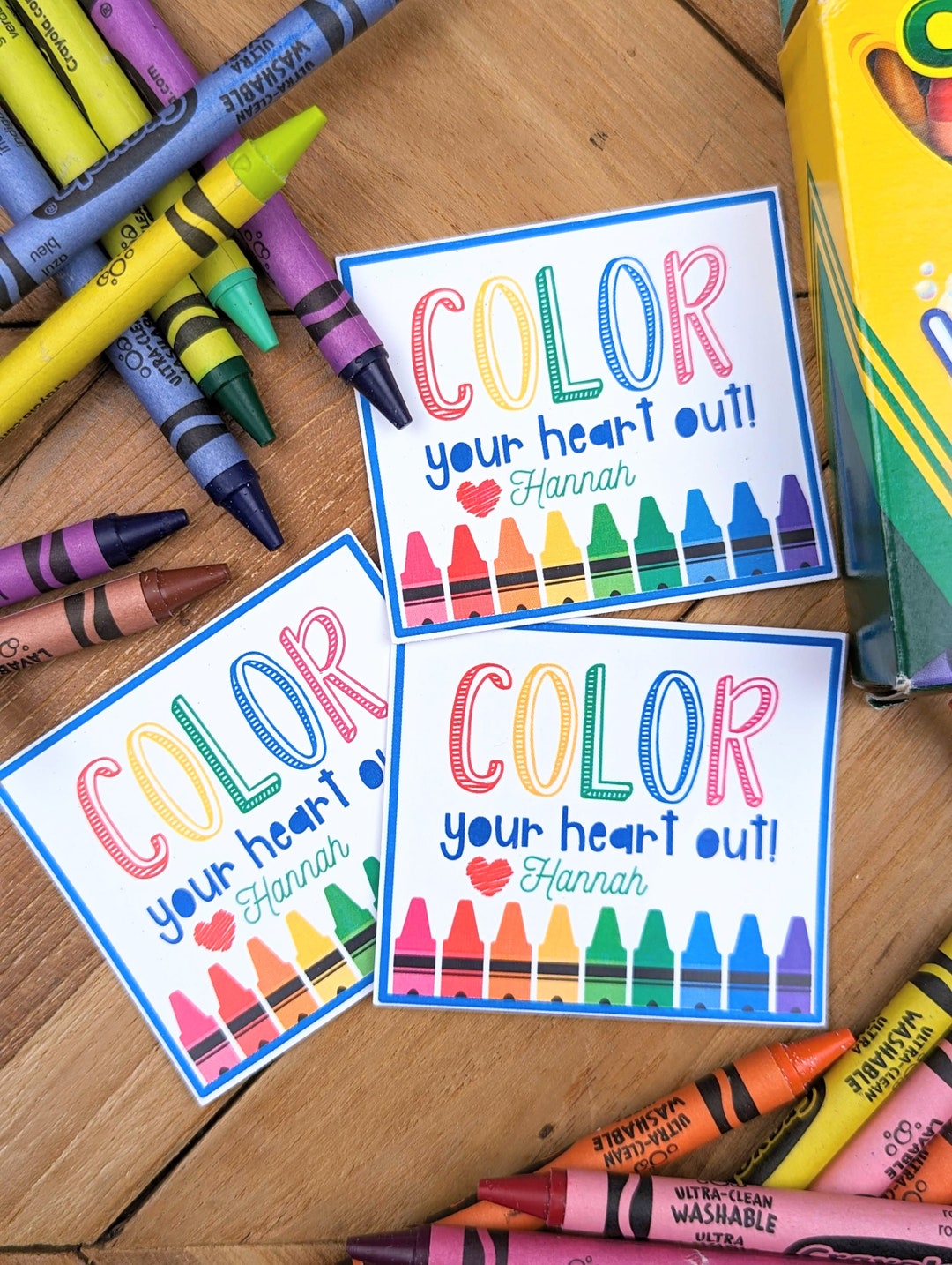 Color Your Heart Out Valentine Sticker - Etsy