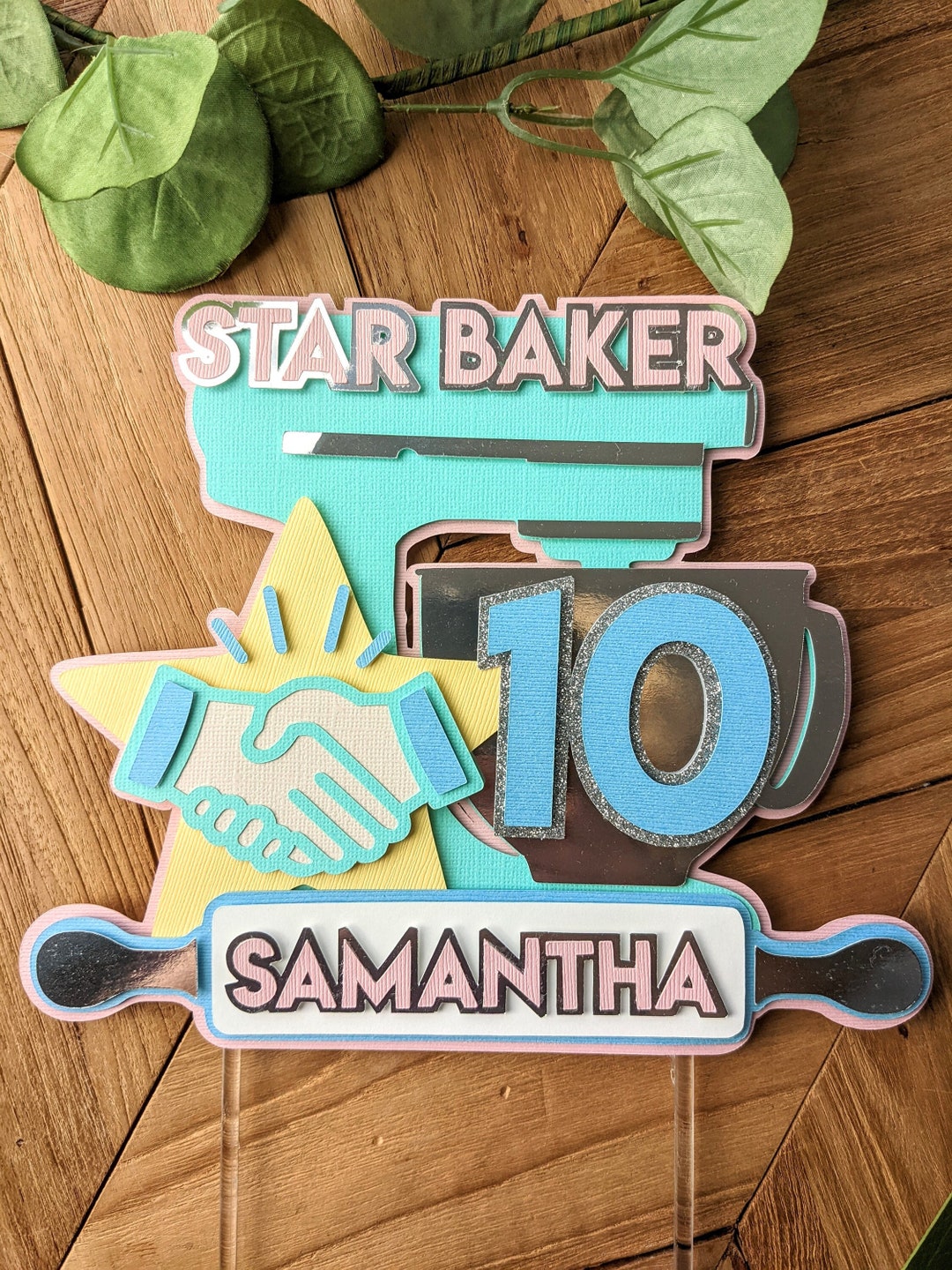 Star Baker Cake Topper: Personalized Baking Show Birthday Party Decor ...
