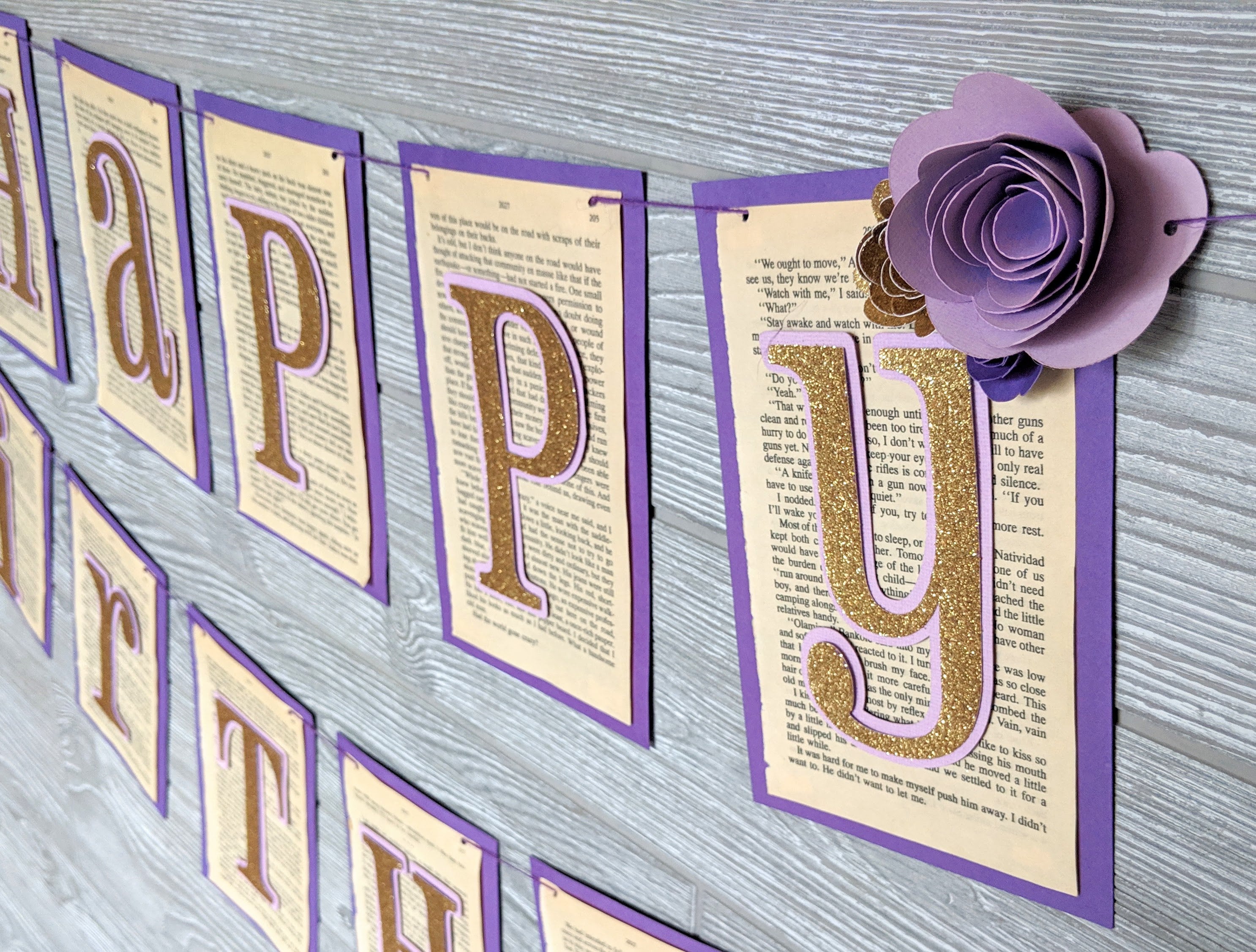 Bookworm Happy Birthday Banner | Etsy