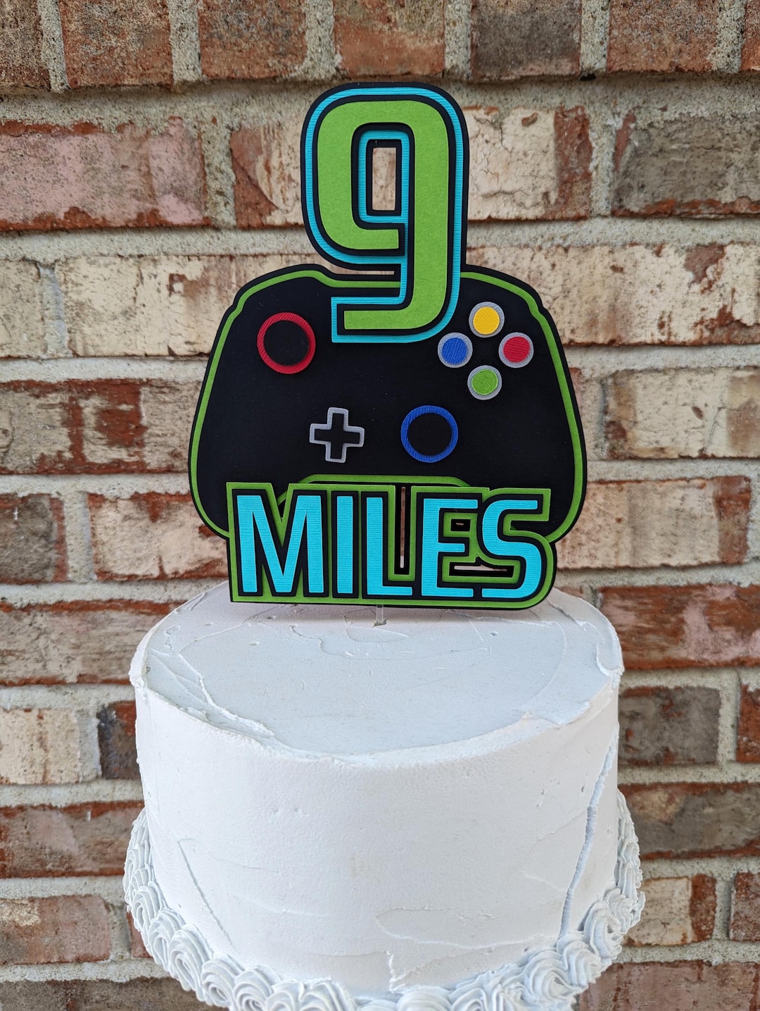 Personalized Video Game Controller Cake Topper: Gamer Birthday Party ...