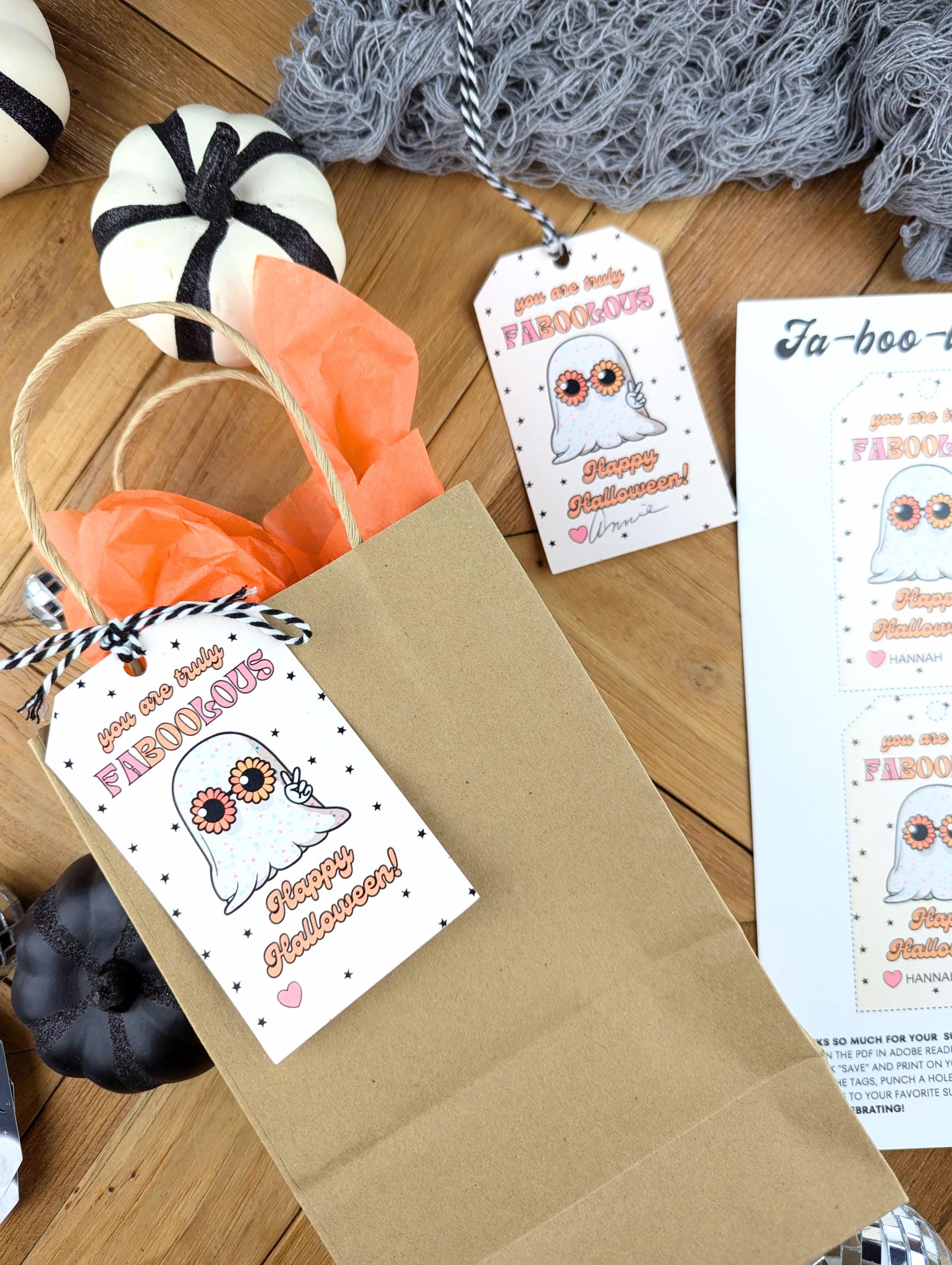 You Are Truly Faboolous Printable Halloween Gift Tags – Ghost With ...