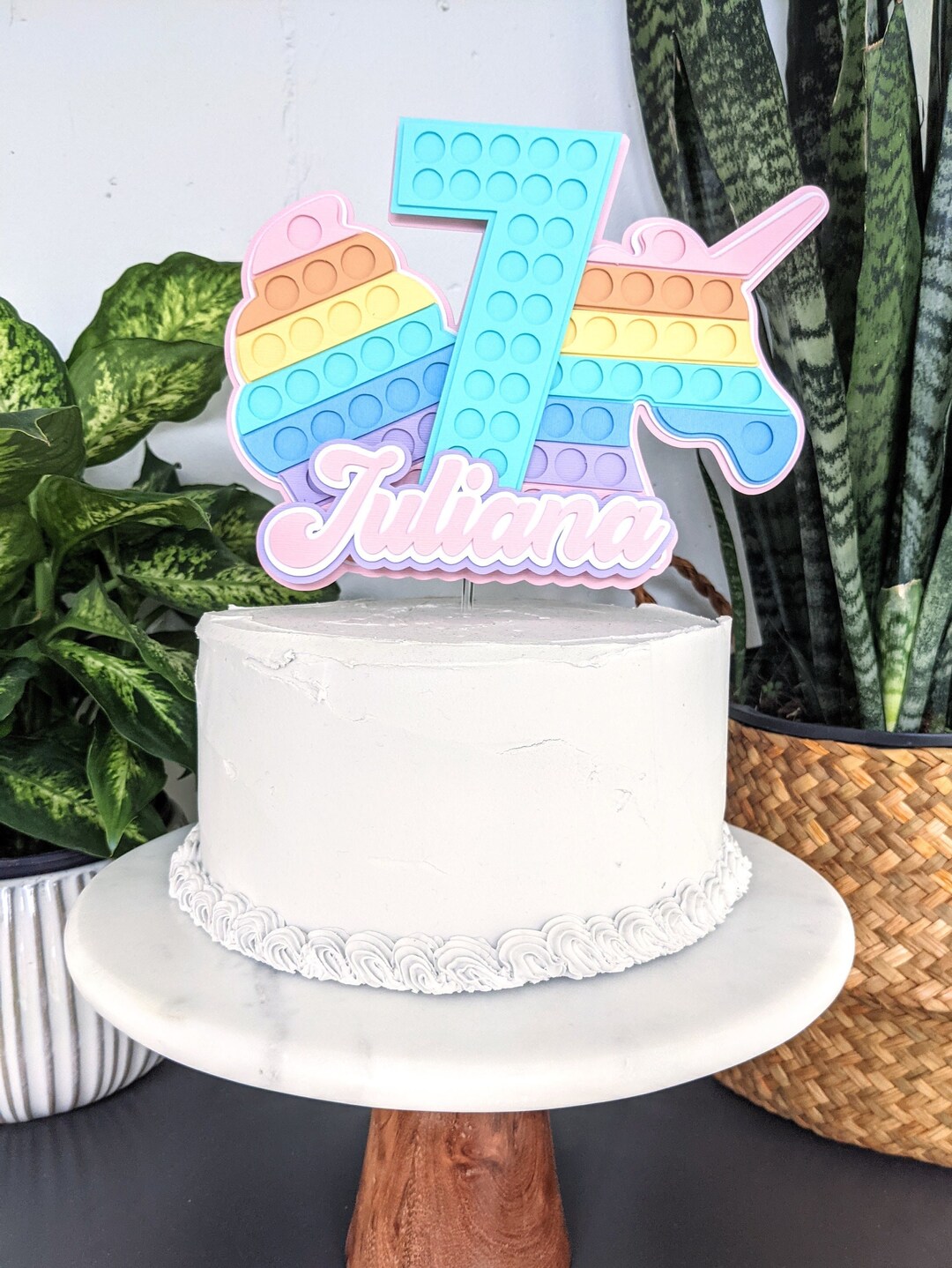 Pop It Fidget Cake Birthday Cake Topper - Etsy