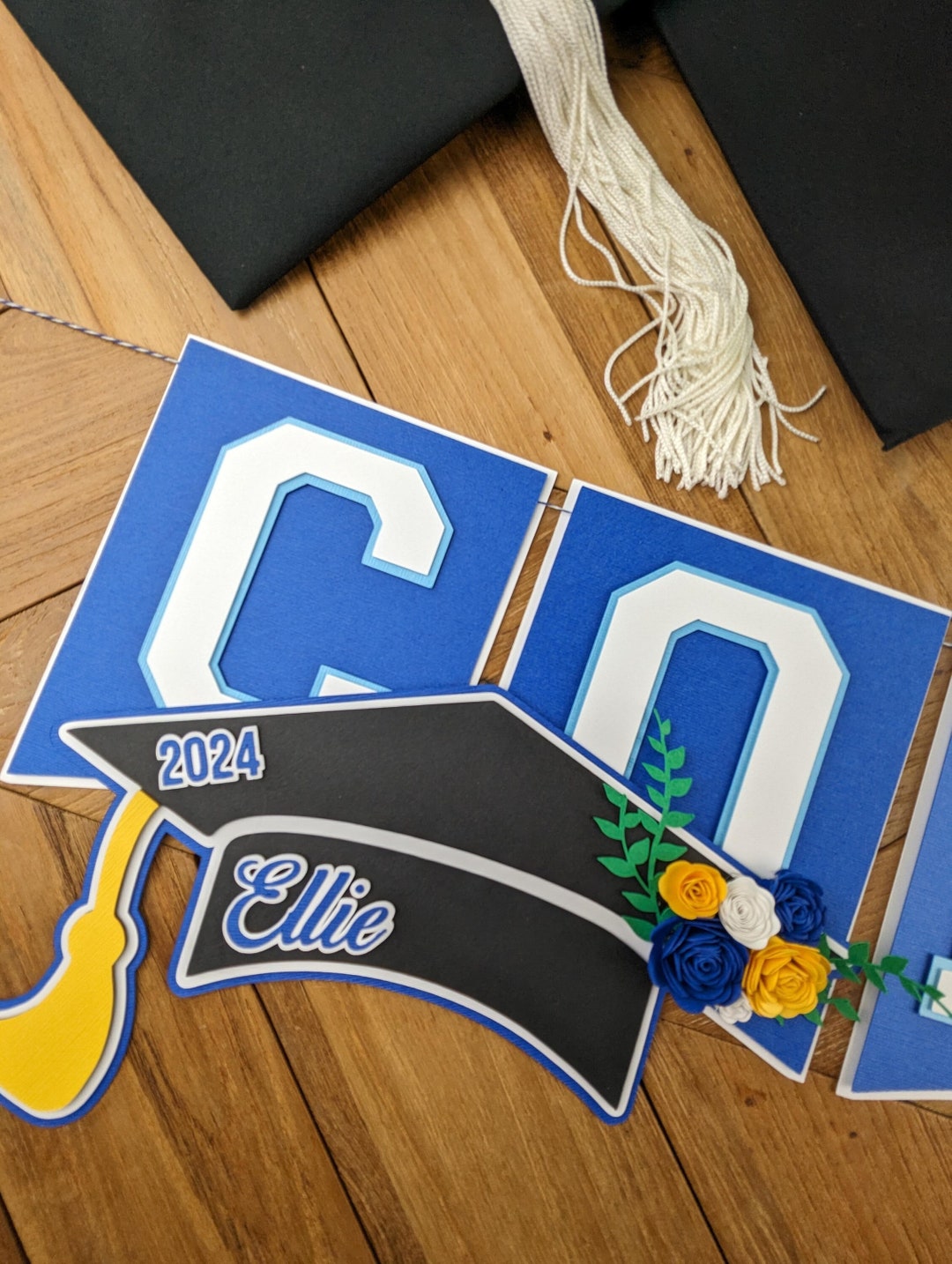 Custom Graduation Cap Congrats Banner Class of 2024 Banner Graduatian ...