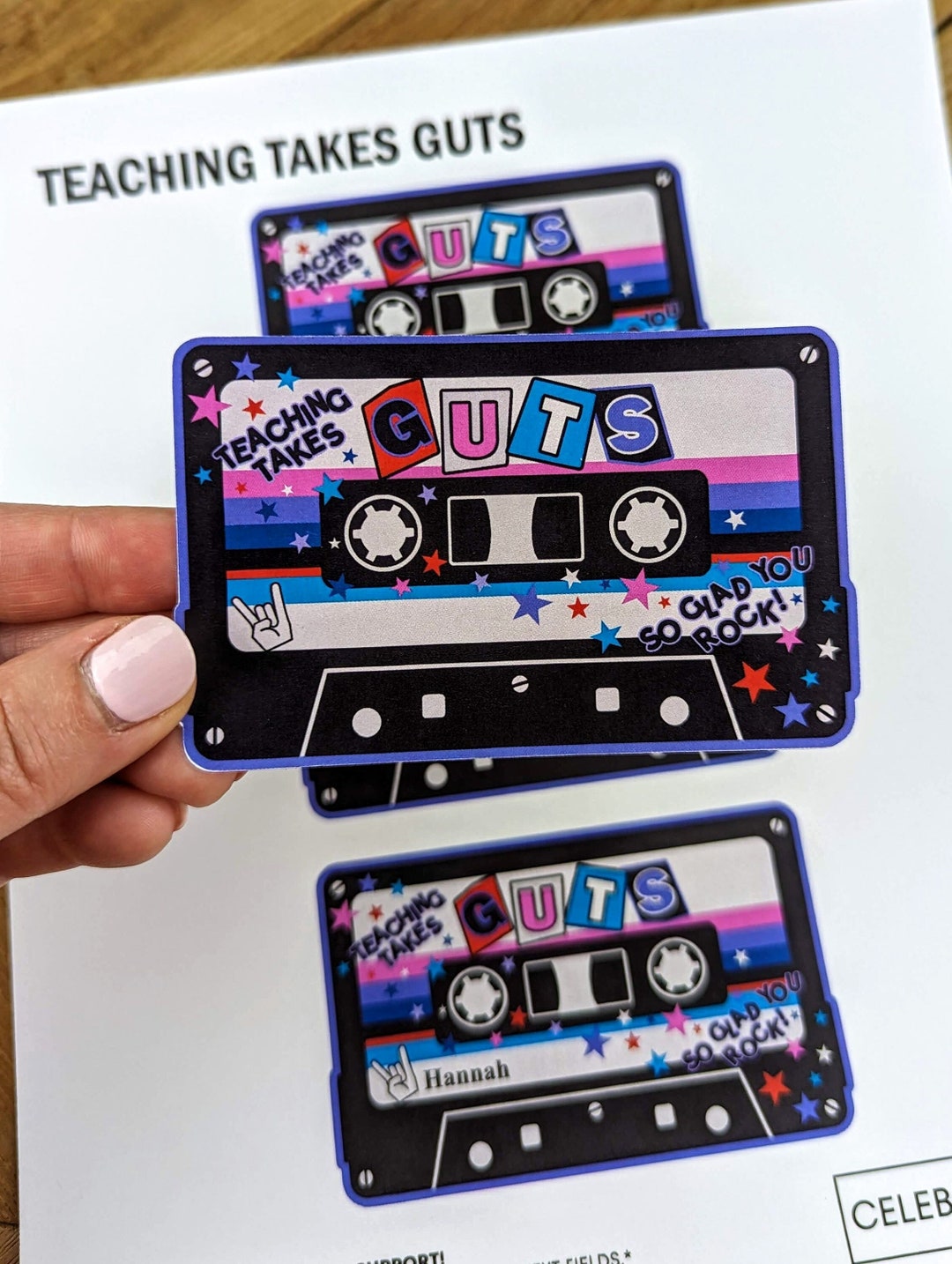 DIGITAL DOWNLOAD Teaching Takes Guts, Teacher Appreciation, Glad You ...