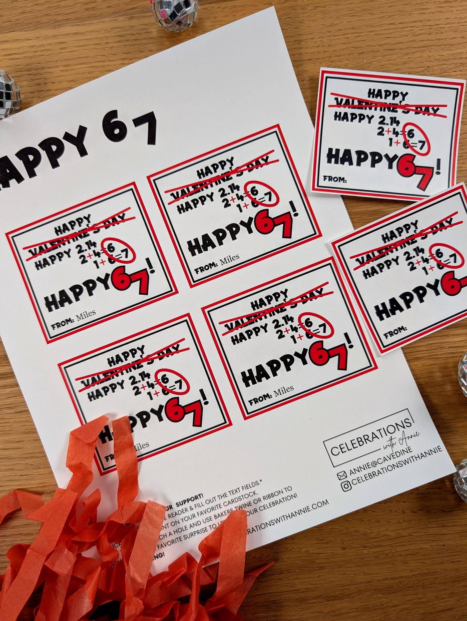 6 7 Valentine Printable, 67 Valentine, Six Seven Valentine (PDF) - Etsy