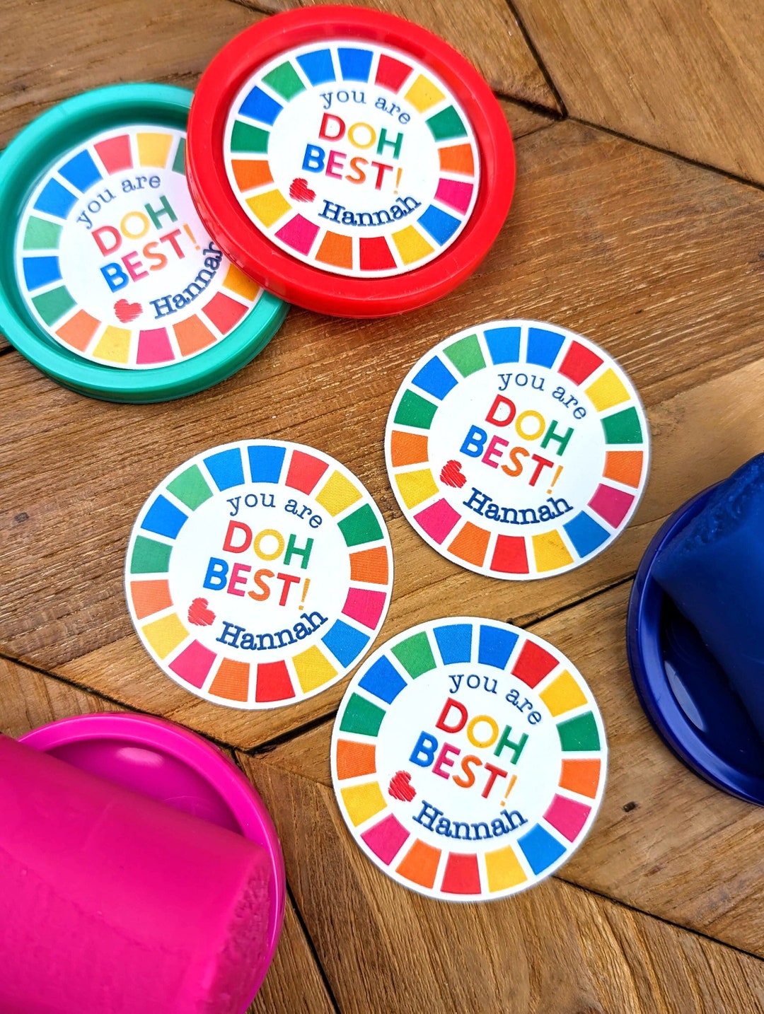 Play-doh Party Favor Stickers: Custom Birthday Labels, Vinyl Matte (set ...