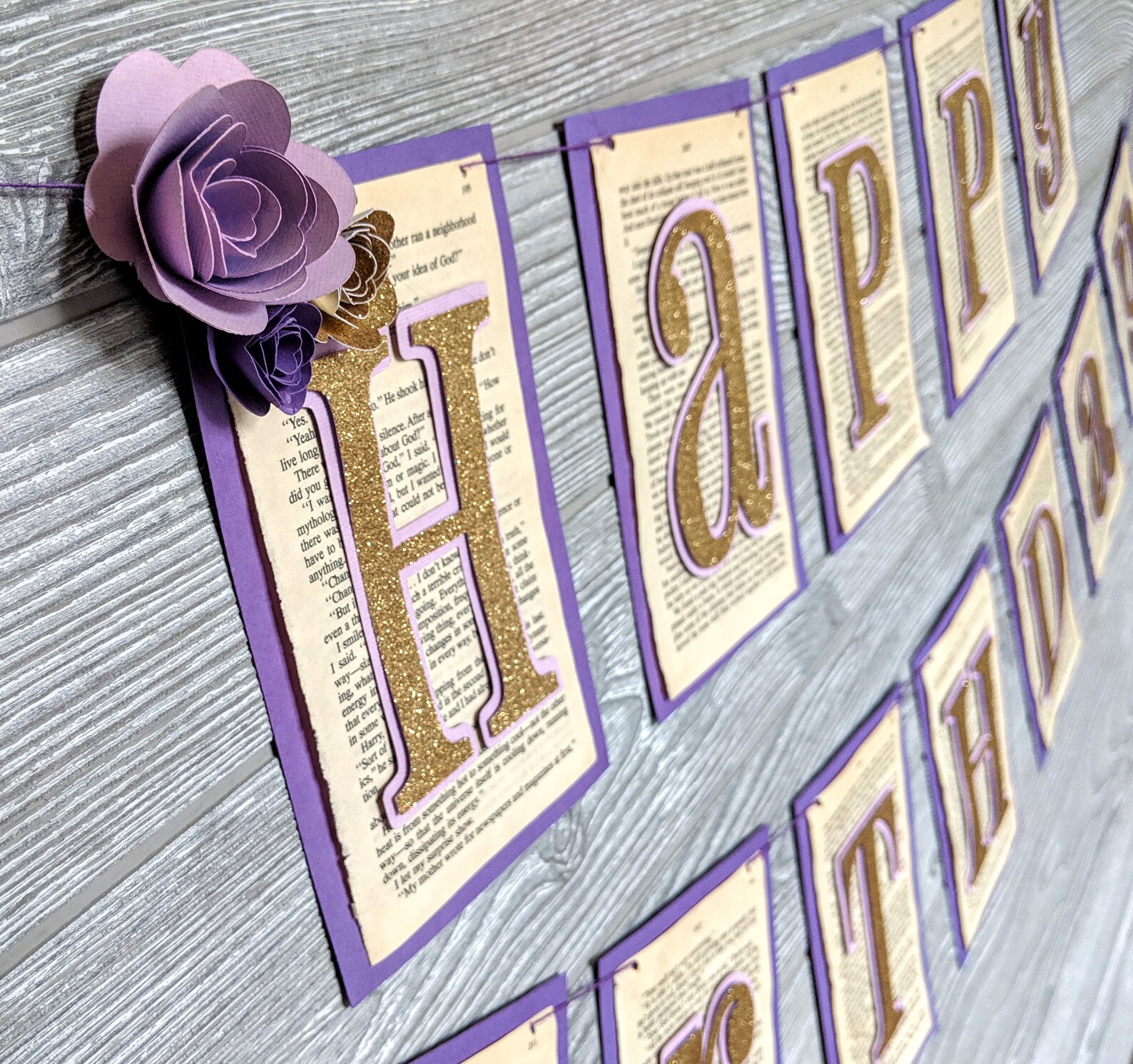 Bookworm Happy Birthday Banner | Etsy