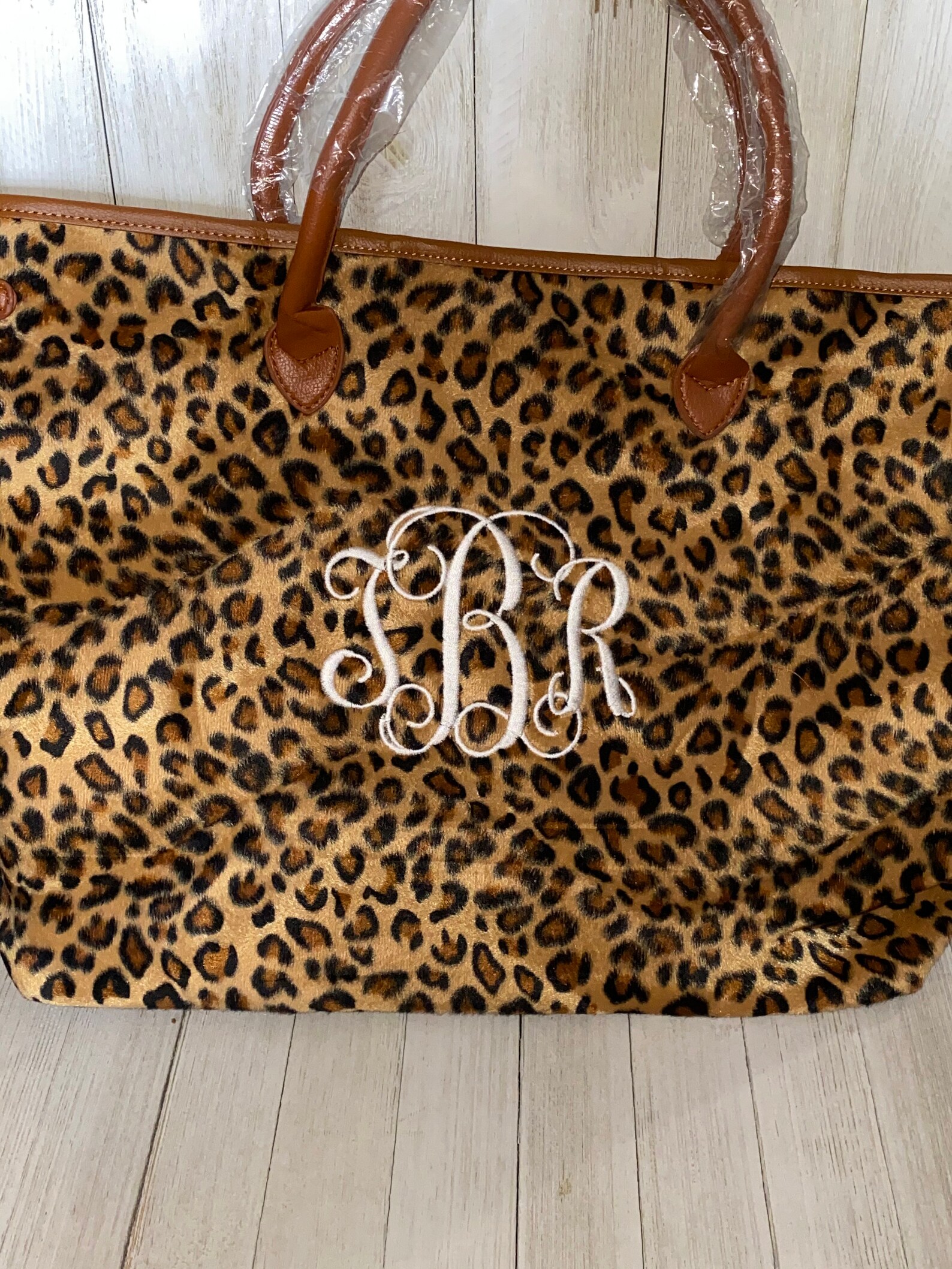 Leopard Tote Purse Travel Bag Gift Personalized - Etsy
