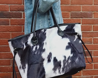 Cow Print Purse | Etsy