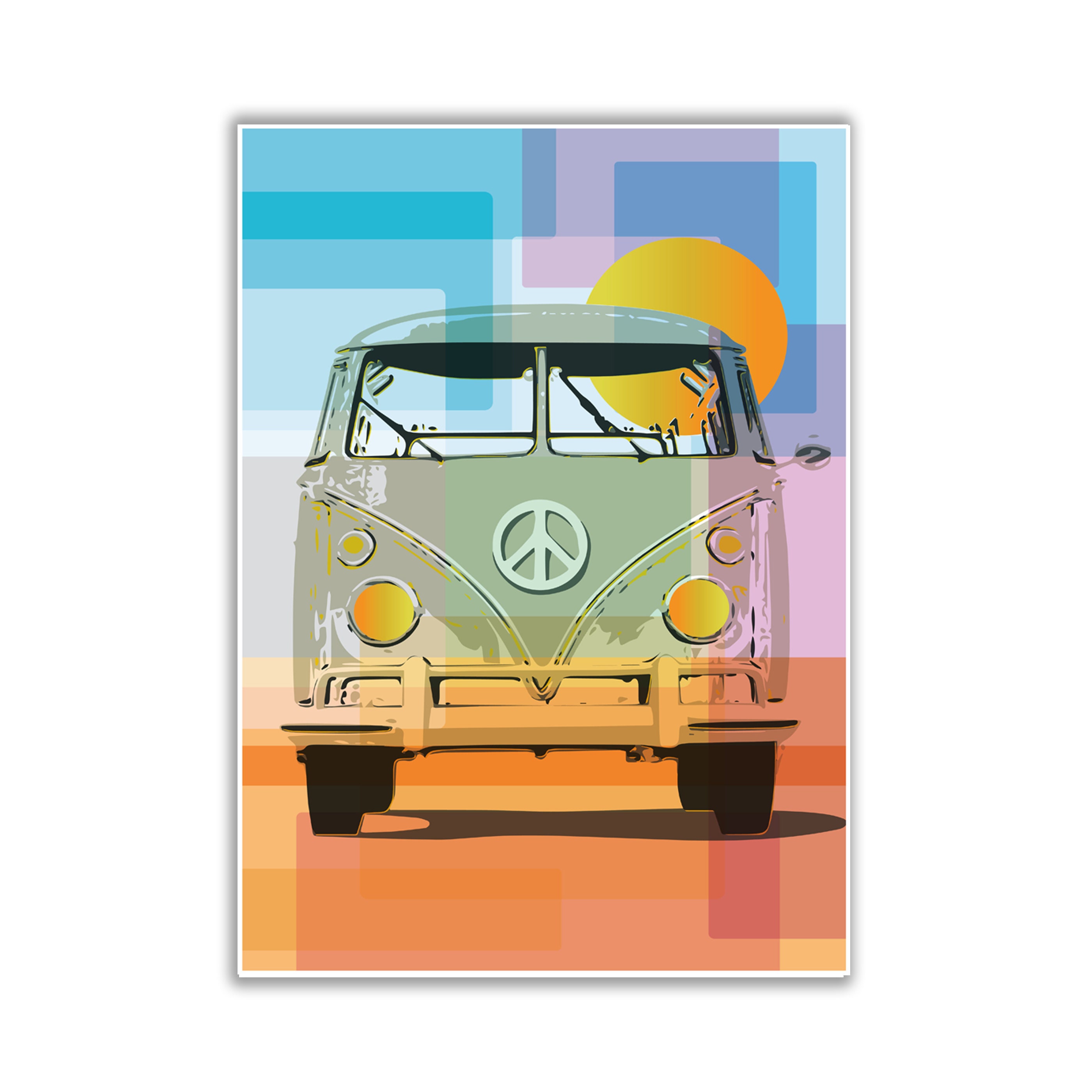Poster/print of Vintage Bulli Volkswagen - Etsy