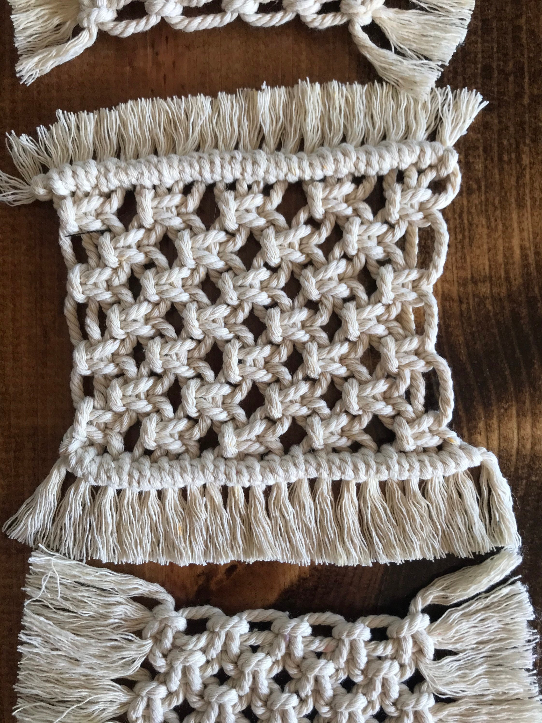 Macrame Mug Rugs Coasters set of 4 | Etsy