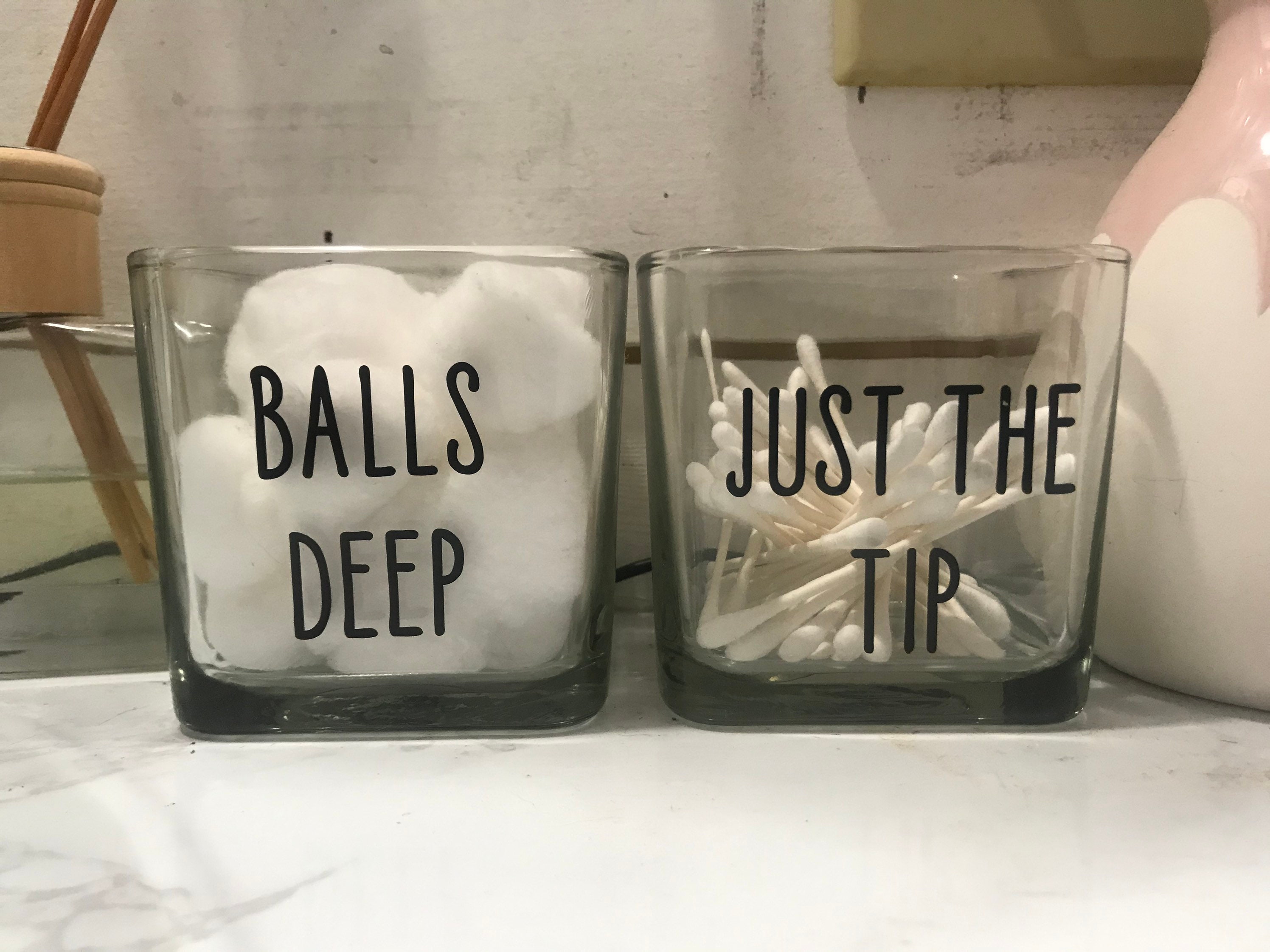 Cotton Ball/cotton Swab Holders Funny - Etsy