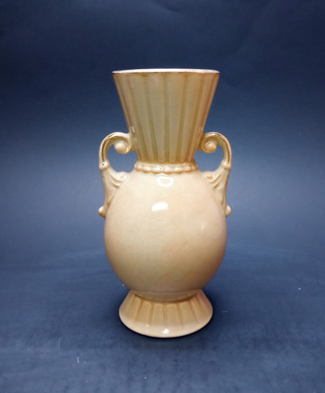 Small Beige Royal Copley Vase - Etsy