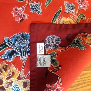 Indonesian Tulis Batik Placemats, Handmade Batik Table Mats, Vintage ...