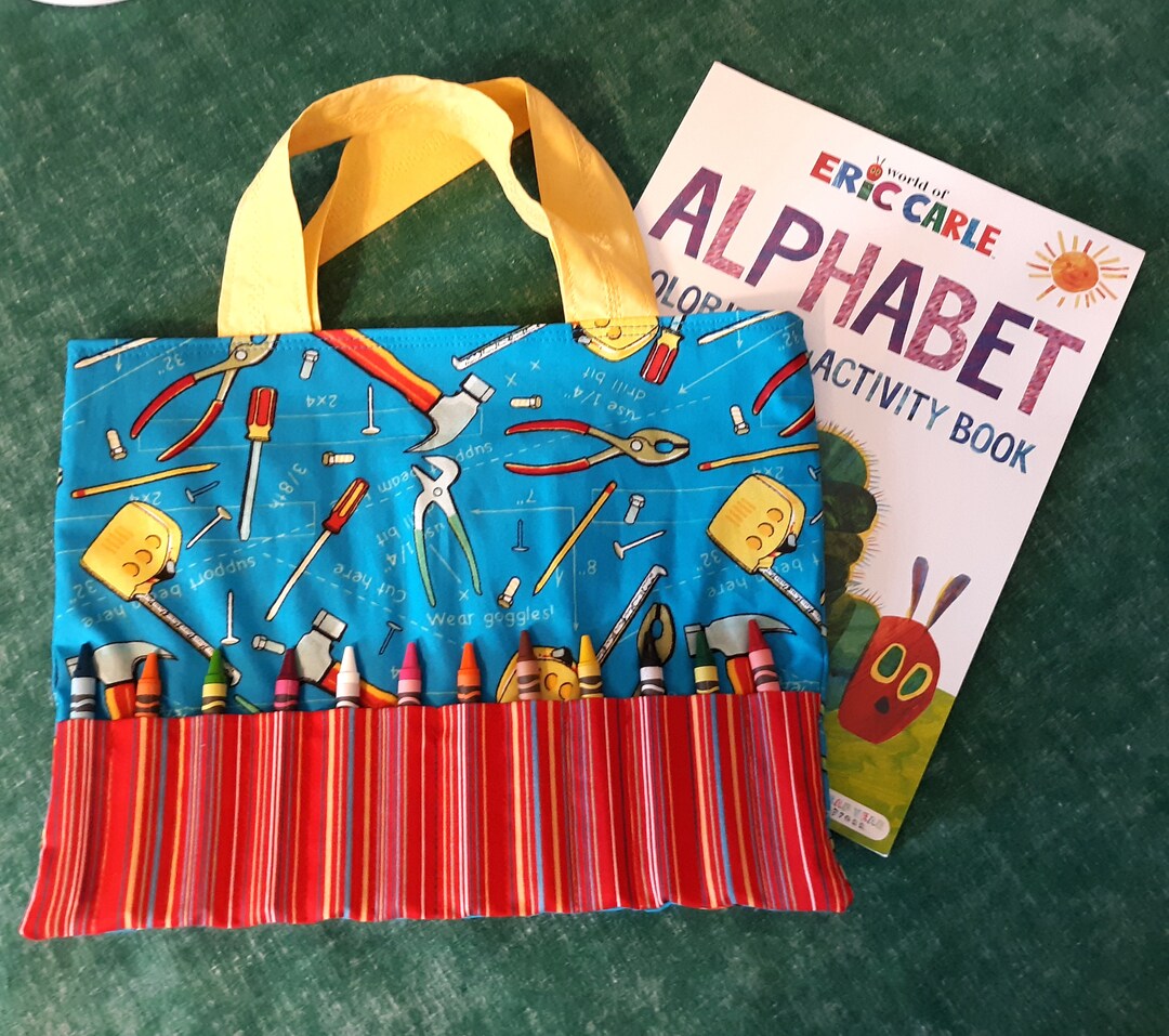 Children's Travel Activity Bag, Coloring Tote Bag, Coloring Book Bag ...