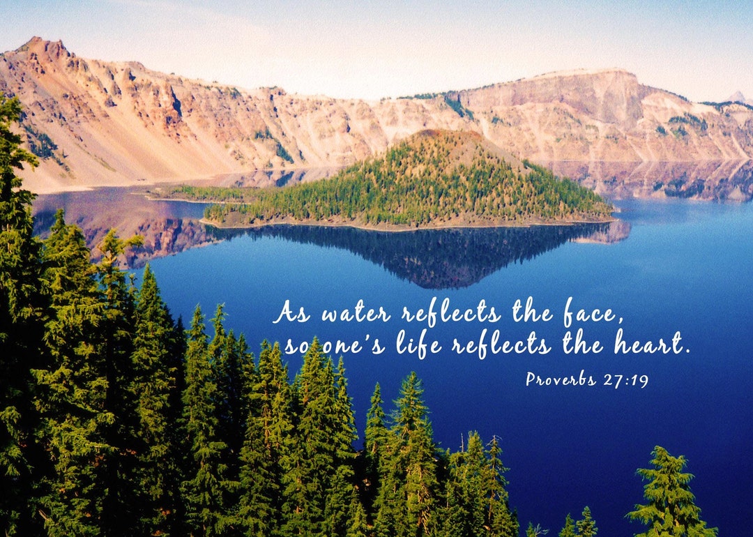 Christian Art Print, Proverbs 27:19 Bible Verse, Scripture Wall Art ...